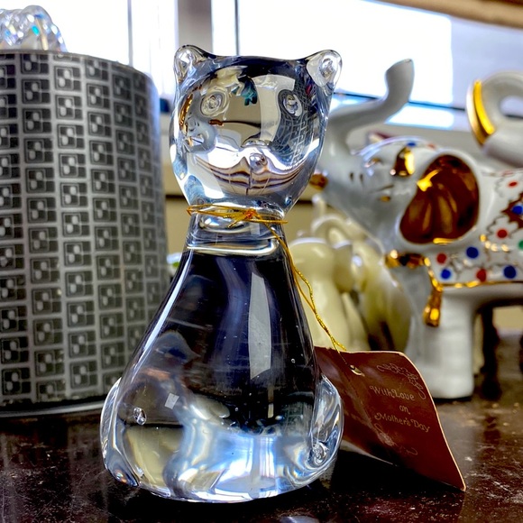 Russ | Accents | Vintage Russ Hand Blown Glass Cat | Poshmark